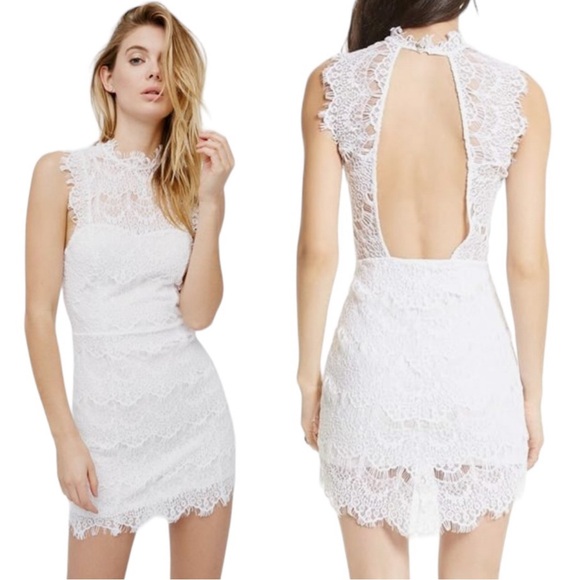 Free People | Dresses | Intimately Free People White Lace High Neck ...